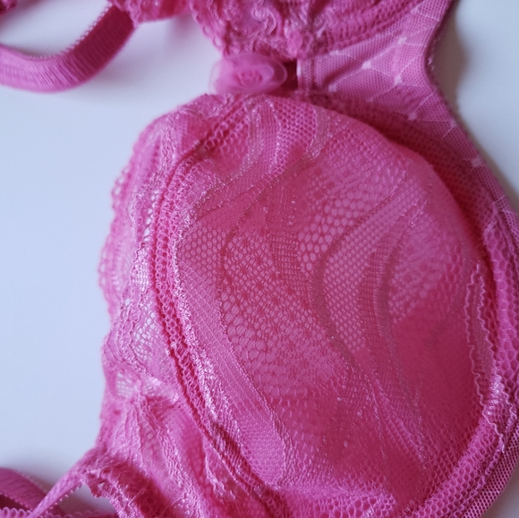 Wacoal | Intimates & Sleepwear | Wacoal Bra Size 34c Hot Pink Lace See ...